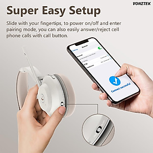 Wireless Headset, QCC 5.2 Bluetooth Headset with CVC 8.0 Dual Mic Noise Canceling & Charging Dock, 45 Hrs Wireless Headphones with USB Dongle for Computer Cell Phone Office Work Teams Meetings