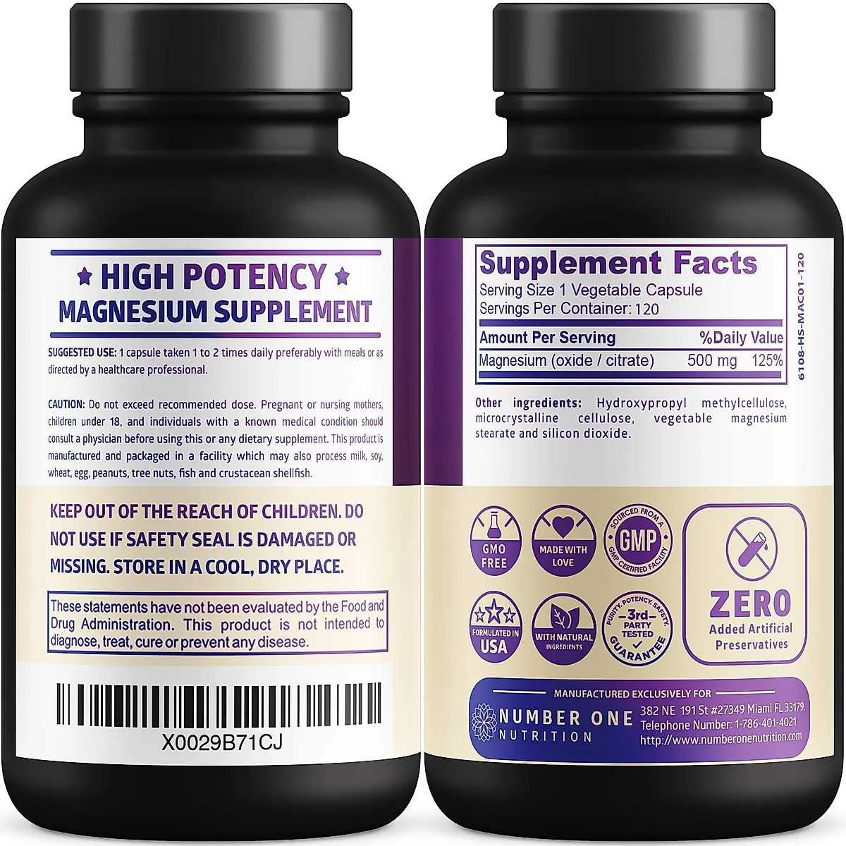 N1N Premium Magnesium Complex and Men's Multivitamins, All Natural Supplements to Improve Energy, Immunity and Support Bone, Muscle and Nerve Function, 2 Pack Bundle