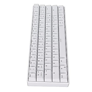 Zyyini Mechanical Keyboard, 61 Key Mechanical Gaming Keyboard with RGB Backlit Computer Keyboard, 3 Mode Connection, for Windows/for HarmonyOS/for Android/for iOS(Red Shaft)