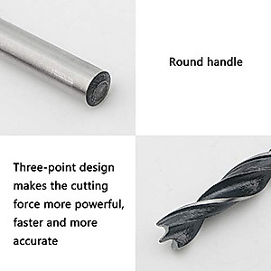 Rowiz 8PCS Brad Point Drill Bits 3-10mm Spiral Twist Wood Drill Bits Set For Soft, Hard, Veneered And Laminated Wood Mdf Acrylic