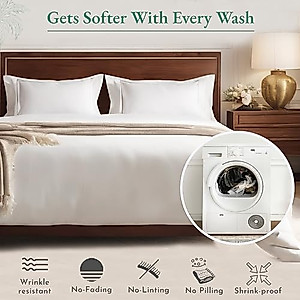 California Design Den Queen Size Sheet Set, 600 Thread Count 100% Cotton Sheets, Luxury Extra Deep Pocket Queen Sheets Cotton Sateen, Hotel-Quality Queen Sheet Set - White Sheets