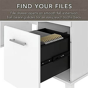 Bush Furniture Somerset 60W Office Desk with Drawers in White