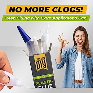 Y'allCanDiy Super Glue for Plastic 20g (.7 oz) - Heavy Duty Glue for Legos & Miniatures. CA Glue Adhesive for PLA, 3D Printing, Toys, Car, ABS, PVC, DIY Kits