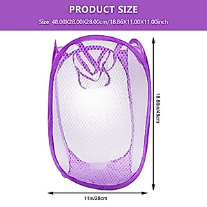 GANAZONO Laundry Hamper Laundry Basket 2pcs Mesh Portable Collapsible for Storage Folding - Up Clothes s for Kids Room College Dorm or Travel Collapsible Laundry Baskets