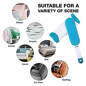 Pet Hair Remover -Dog Hair Remover for Clothes-Better than Lint Rollers for Pet Hair, Dog Hair Remover- Lint Remover Brush, Lint from Clothing, Couch, Furniture, Bedding (Blue)