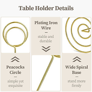 RONTEDA Table Number Holders 10Pcs - 8.75 inch Tall Table Number Stands Place Card Holder for Wedding Party Graduation Reception Restaurant Home Photo Picture Office Memo (Gold, 8.75")