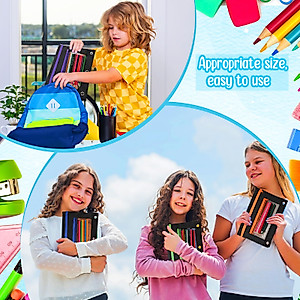 Zhehao 150 Pieces Zipper Binder Pencil Pouches 3 Ring Binder Zipper Pouches Case with Window Ring Pencil Bags Case or Office School Students Supplies(2 Zipper,Black)