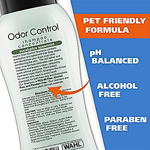 Wahl Odor Control Shampoo for Dogs & Pets - Eucalyptus & Spearmint Animal Deodorizer for Cleaning & Freshening – 24 Oz - Model 820003A