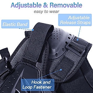 StarknightMT Upgraded Kids Motorcycle Armor Suit Teen Dirt Bike Gear Riding Protective Set for Cycling, Skateboarding, Skiing, Skating, Off-Road (Black)