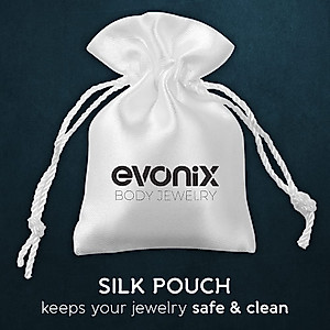 Evonix 2pc 16 Guage 1.2mm Tapers 316L Surgical Steel Tapers 16g Plugs Earlets Double Black O-Rings