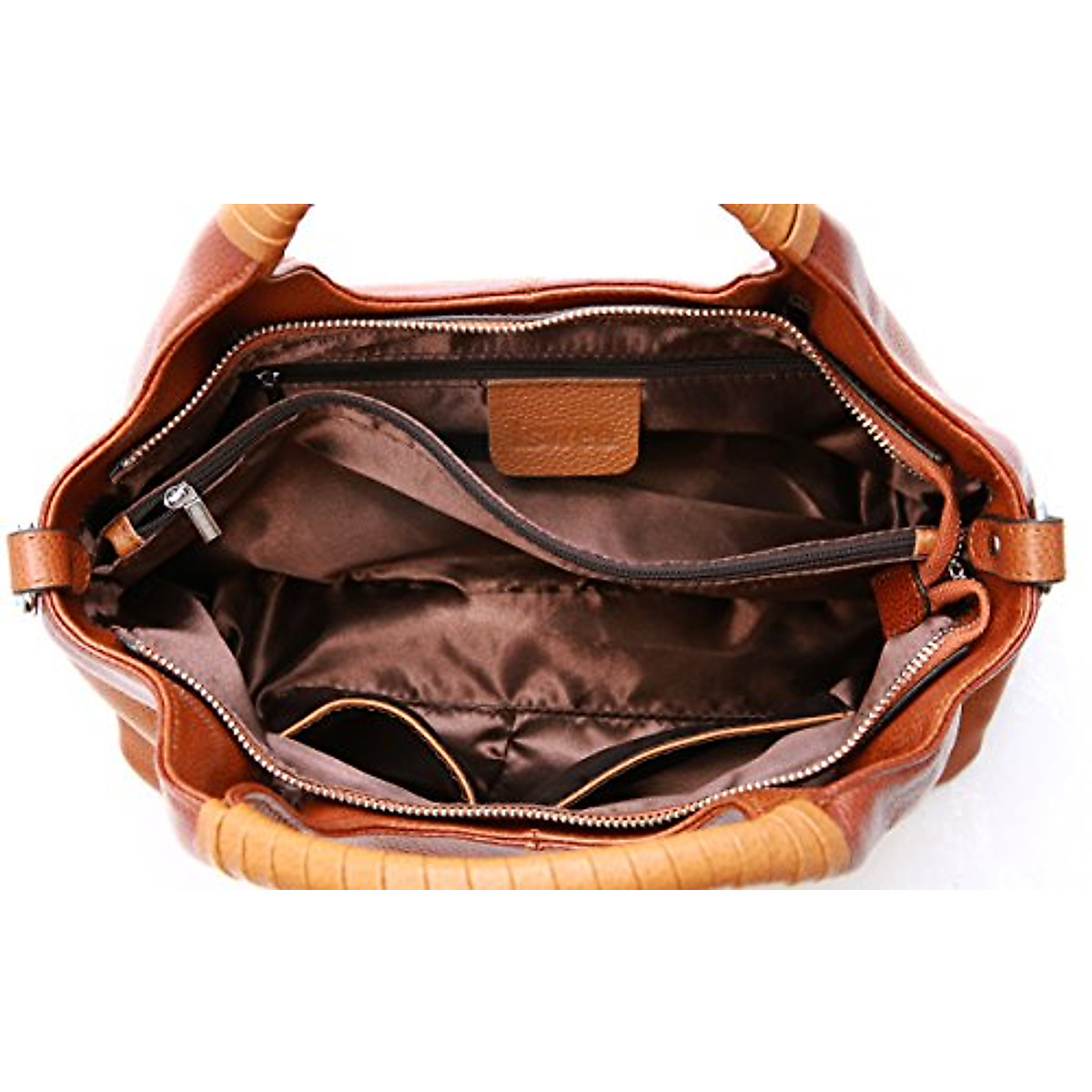 Iswee Genuine Leather Purses and Handbags for Women Shoulder Bag Top Handle Satchel Ladies Hobo Crossbody Bags (Sorrel)