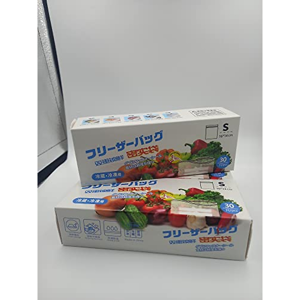 Double seal food storage bags, water proof zipper plastic bags (Small 16cm x 14cm) 30pcs