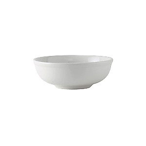 Tuxton China BPB-3503 Menudo/Salad Bowl, 35 oz., 7-5/8" Dia. x 2-3/4"H, Round, Microwave & Dishwasher Safe, Oven Proof, Fully vitrified, Lead-Free, DuraTux, Porcelain White, Pack of 12