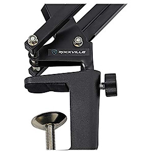 Rockville DMS40 40" Microphone Boom Arm Studio Podcast USB Mic Stand+Desk Clamp