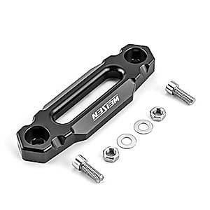 WeiSen ATV 4 7/8" Aluminum Winch Fairlead for 2000-3500 LBs, Synthetic Rope Hawse Fairlead 124MM for ATV Winches