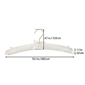 Artibetter 2pcs Coat Buttons Non- Sponged Dresses White Shop Clothing Hanger Foam Non- Slip Padded for Silk Clothes Wedding Bump Suit Bridal Slip Pant Skirt Heavy No Non with Canvas