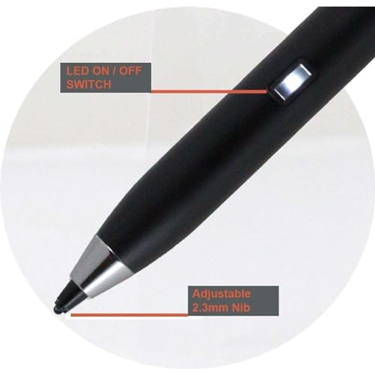 Broonel Black Fine Point Digital Active Stylus Pen - Compatible with Dynabook Portégé X40L-K 14" Laptop