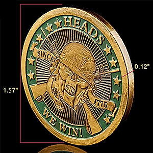 Good Luck Heads Tails Challenge Coin，Heads We Win Tails You Lose