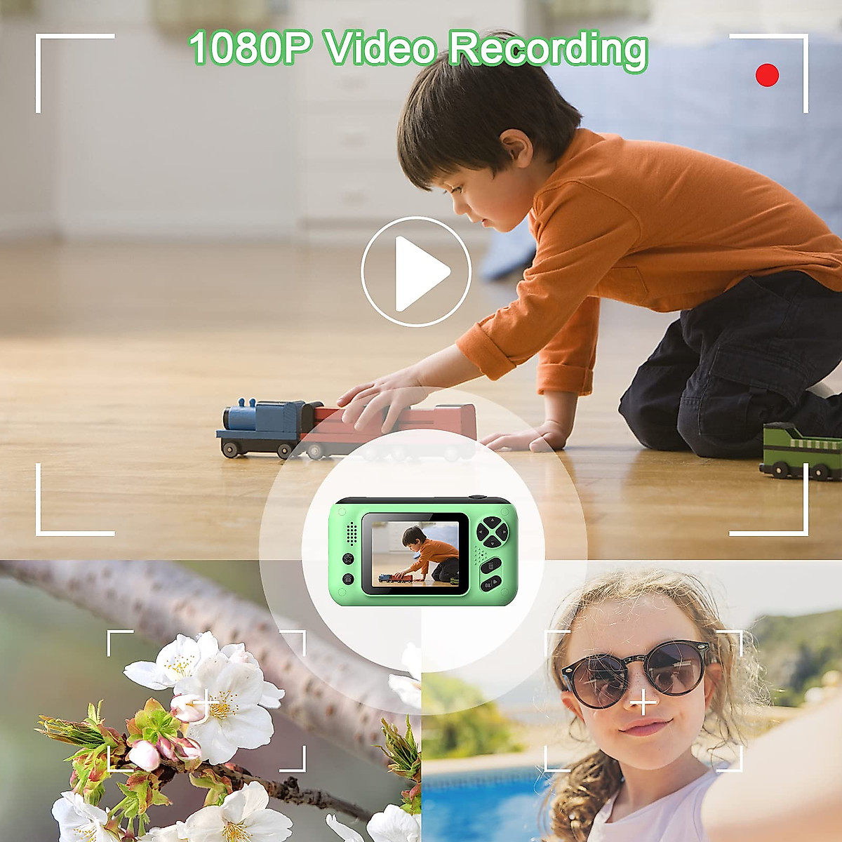 Kids Camera,Christmas Birthday Gifts for Boys and Girls Age 3-9,Camera for Kids Digital Video Cameras for Toddler Portable Toy with 32GB SD Card
