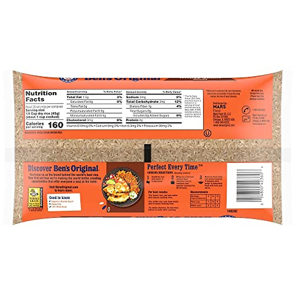 BEN'S ORIGINAL Whole Grain Brown Rice, 2 lb Bag