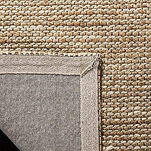 SAFAVIEH Marbella Collection Area Rug - 10' x 14', Natural & Ivory, Handmade Jute, Ideal for High Traffic Areas in Living Room, Bedroom (MRB303B)
