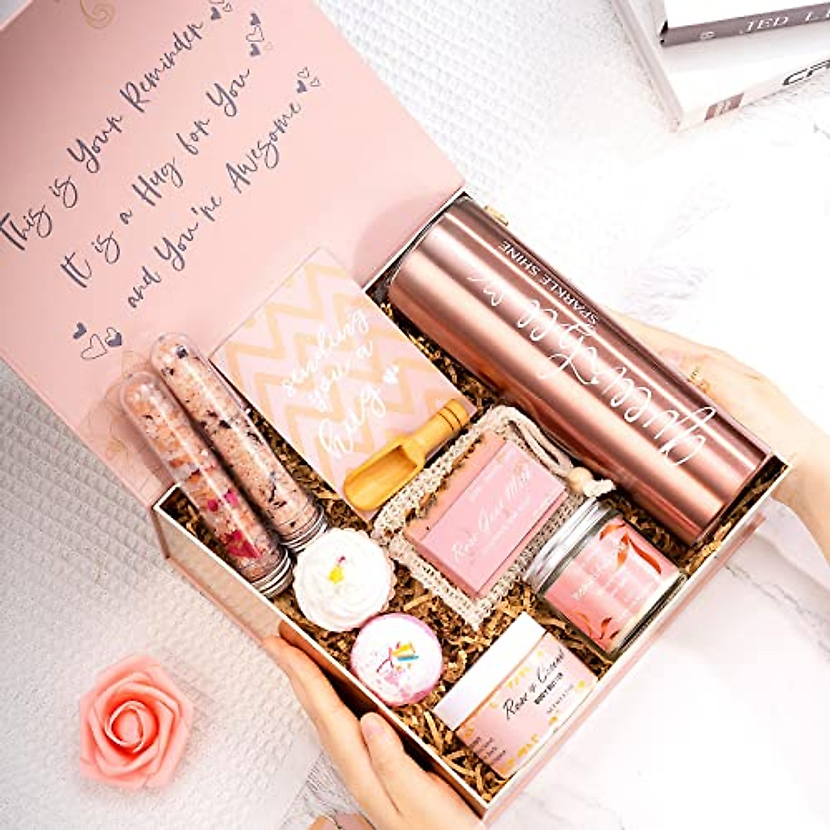 Luxury Spa Gift Set for Her Gifts Box for Women Gifts Ideas Wedding Celebration Gift Birthday Gifts for Women Thank You Spa Baskets for Her Wife Mom Best Friend Mother Grandma Bday Bath Self Care