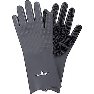 Classic Equine Wash Gloves, Grey