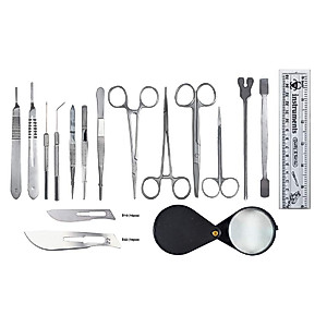 DR Instruments-DR78662 36 Pcs Comprehensive Dissection Kit – Made with Surgical Stainless Steel. Ideal for Biology, Anatomy, Botany, and Veterinary Students and Faculty with Deluxe Case