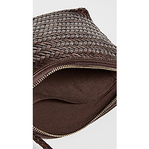 Loeffler Randall Women's Mallory Woven Crossbody Bag, Chocolate, Brown, One Size