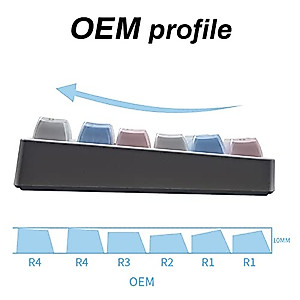 COTAIWA Crystal Keycaps,Ice Crystal Keycap，ABS Jelly Key caps Set for 61 68 104 Mechanical Gaming Keyboard OEM Profile English Layout(Pink)