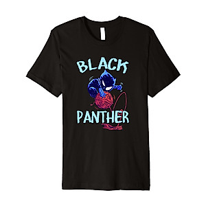 Marvel Comics Retro Classic Chibi Black Panther Yarn Ball Premium T-Shirt