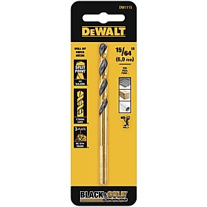 DEWALT ACCESSORIES DW1115 15/64" Black Oxide Bit