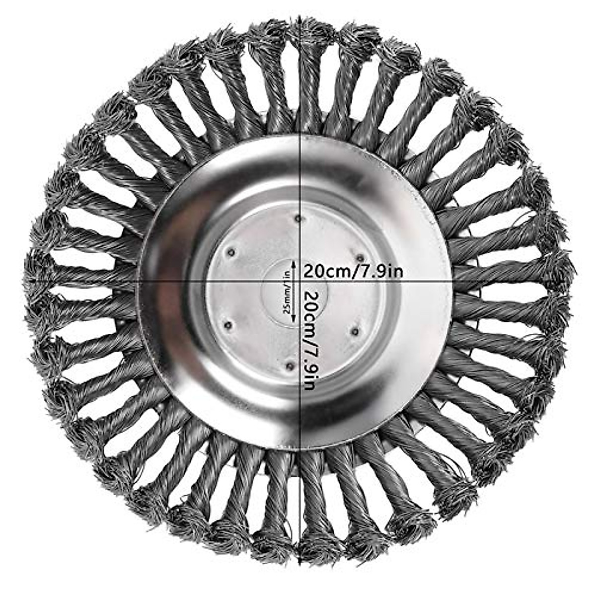 8-inch Machine Parts for Grass Trimmer Grass Wheel Steel Wire Round Edge Manganese Steel Garden Lawn Machine Parts Machine Accessories for Gardengard