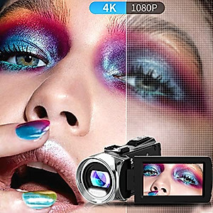 Hojocojo Video Camera Camcorder 4K 36.0 MP Vlogging Camera Recorder for YouTube 3.0 Inch IPS Screen 18X Digital Zoom Camcorders Camera with Batteries & Tripod