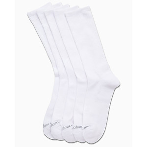 New Balance Men's Athletic Arch Cushion Comfort Crew Socks (5 Pack), Size 6-12.5, White