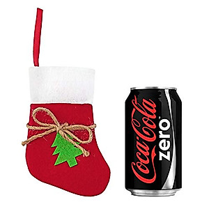 WarmHut 12Pcs Christmas Santa Silverware Holders - Xmas Party Dinner Table Decor Knife and Fork Bag Silverware Storage Bags Tableware Holders Set - Christmas Tree Decoration