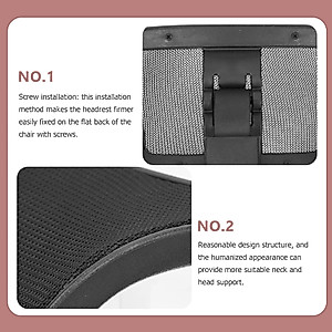 LIFKOME Wheelchair Accessories Chair Mesh Headrest Office Chair Headrest Universal Attachment Neck Support Cushion Height Adjustable Head Pillow for Office Computer Chair Black Adjustable Pillows