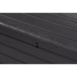 TOOMAX Foreverspring Chest with 2 Person Seat 270L, Wood Effect Plastic, Dim. cm 132,5x58x89, Art. 599, Anthracite