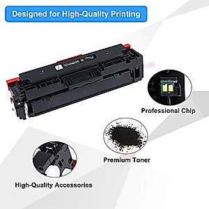 TRUE IMAGE Compatible 055 Toner Cartridge Replacement for Canon 055 055H Toner for Color imageCLASS MF743Cdw MF741Cdw MF745Cdw MF746Cdw LBP664Cdw Printer with Chip (Black Cyan Magenta Yellow, 4-Pack)