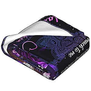 AJIIUSV to My Mother in Law Blanket Quilt for Mom Throw Blankets Mothers Day Blanket Gifts for Mother in Law Gratitude Flannel Blanket Butterfly Birthday Women's Day Gifts 50"x60"