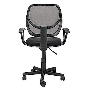 TBGFPO Executive Office Chair - High Back Office Chair with Footrest and Thick Padding - Reclining Computer Chair with Ergonomic Segmented Back, Black