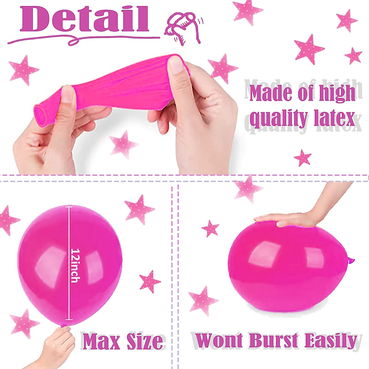 20 PCS Pink Girl Party Balloons,Hot Pink Party Decorations,Girl Cartoon Style Birthday Helium Balloons,High Heels Party Supplies,Makeup Theme Party Decoration Set for Makeup Party