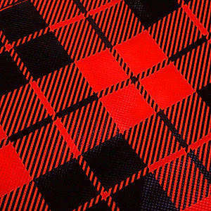 Aneco 12 Pieces Christmas Gift Bags Red and Black Plaid Reusable Non-woven Bags Christmas Treat Bags Tote Bag with Handles 9.8 x 7.9 x 9.8 Inch Party Favors