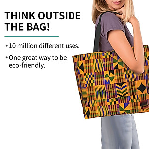 Gelxicu African Ethnic Shoulder Tote Bags Tribe Casual Bag African Shoulder Handbags Shopping Handbag Grocery Bags