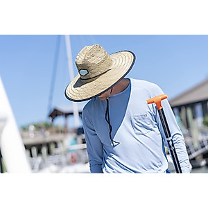 HUK Men's Standard Waypoint Long Sleeve Performance T-Shirt +50 UPF, Silver Blue, Small