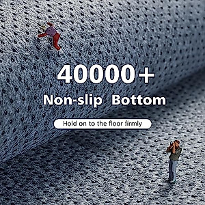 Ophanie Machine Washable Upgrade 4x6 Rugs for Bedroom, Grey, Fluffy Shaggy Soft Area Rug, Gray Non-Slip Indoor Floor Carpet for Living Room, Kids Baby Boys Teen Dorm Home Decor Aesthetic, Nursery, Rug