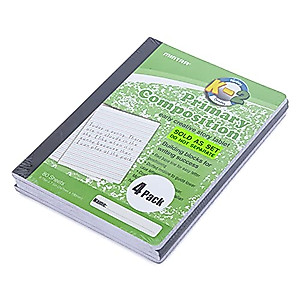 Mintra Primary Composition Notebook (Full Sheet) (4 Pack, Assorted)