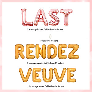 kreat4joy Wine Bachelorette Party Decorations, Last Rendez Veuve Decorations, Veuve Bachelorette Party Foil Balloons, Diamond Champagne Foil Balloon for Engagement Bride Shower