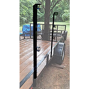 ECOTRIC Heavy Duty 3-Place Edgers Gas Weeder Trimmer Rack Holders for Open Landscape Trailer