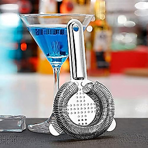 WUWEOT 6 Pack Cocktail Strainer, Stainless Steel Bar Strainer, Bar Tool Drink Strainer with 100 Wire Spring for Professional Bartenders and Mixologists